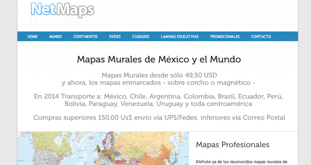 Mapas Murales para Latinoamérica | Mapas Murales de España y el Mundo