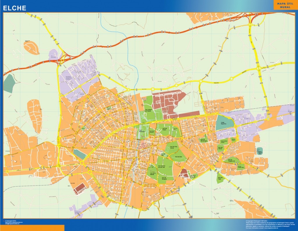 Mapa Elche Elx | Tienda Mapas